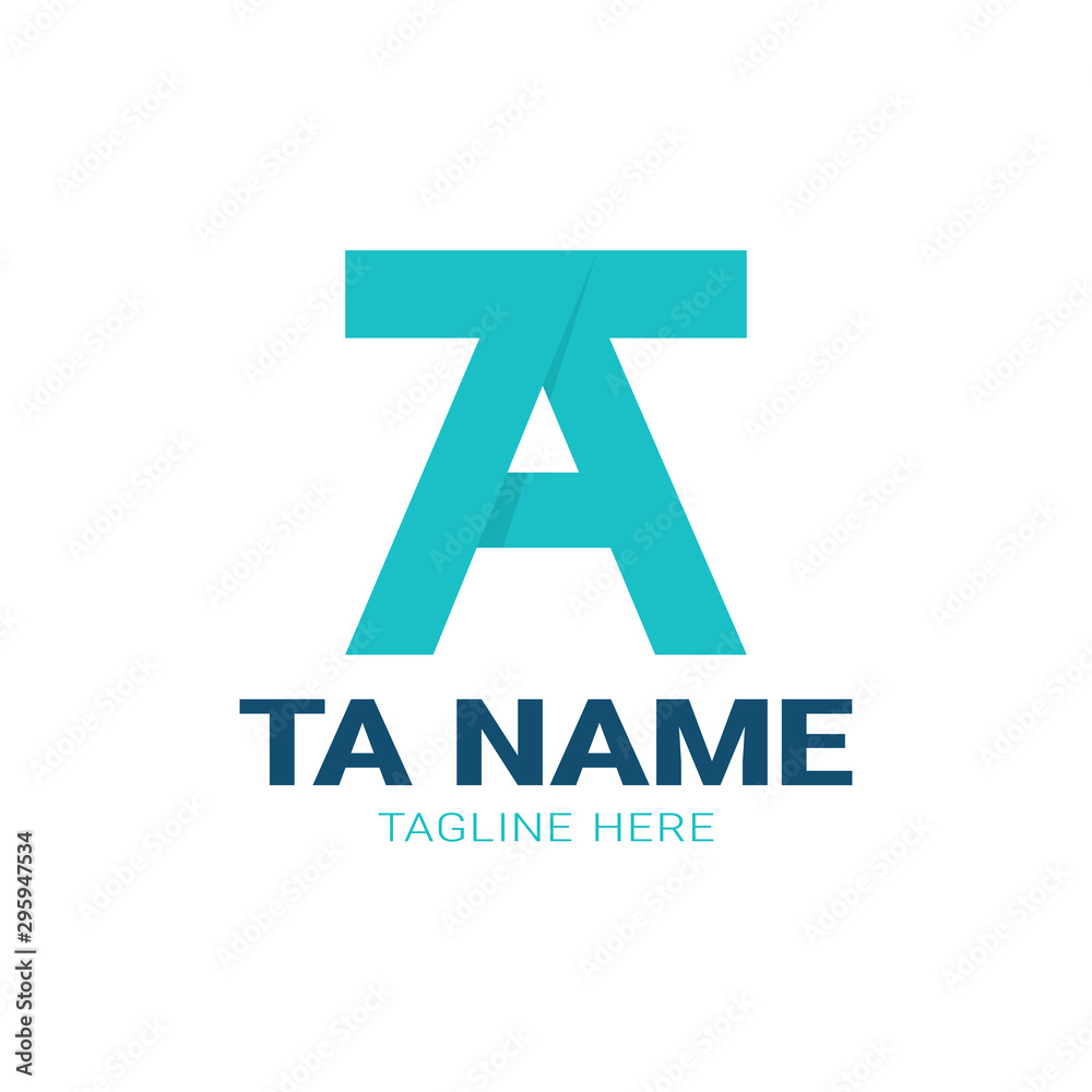 Initial AT TA Letter Logo Design Vector Template. Creative and Minimal ...