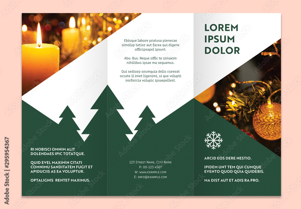 Christmas Flyer Promotional Layout Set Stock Template | Adobe Stock