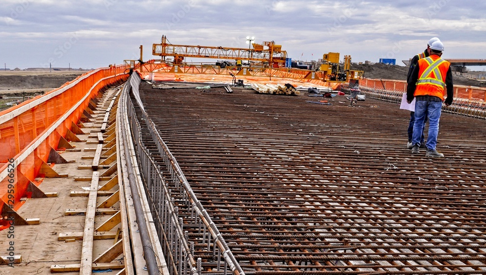 Inspecting Bridge Deck Reinforcing Steel Stock Photo | Adobe Stock