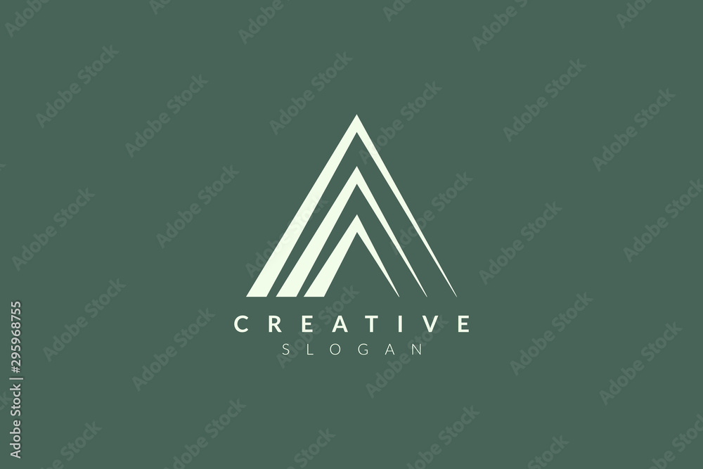 Vector illustration of abstract triangle shape design. Minimalist and ...