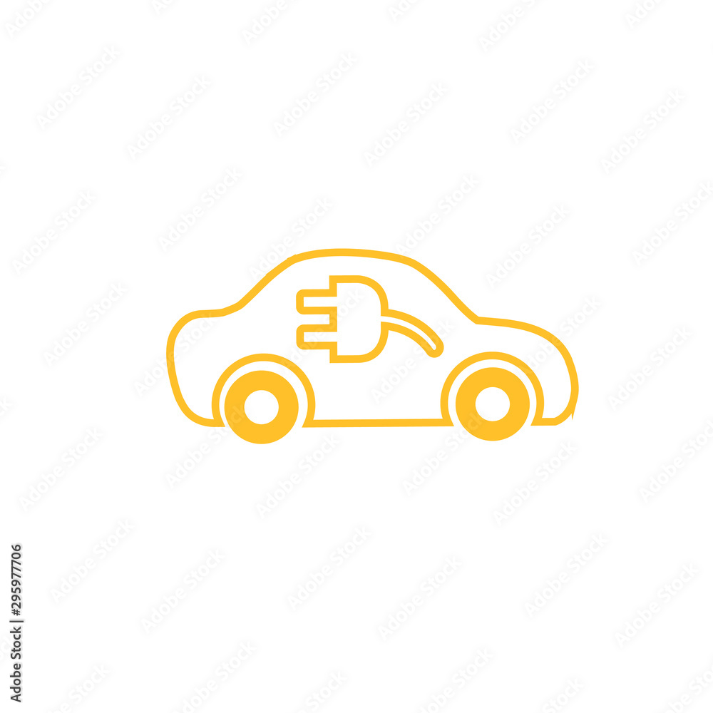 Electric Car isolated icon vector illustration. Flat icon electric car ...