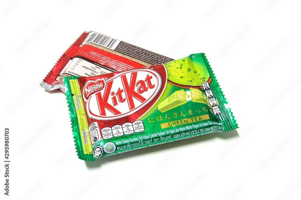 Bangkok Thailand - Feb 5, 2016: Kit Kat chocolate bar isolated on white ...