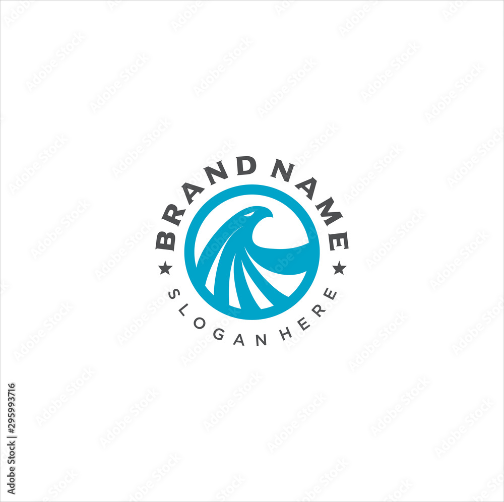 Circle Eagle Logo abstract design vector template . Aircraft Logo icon ...