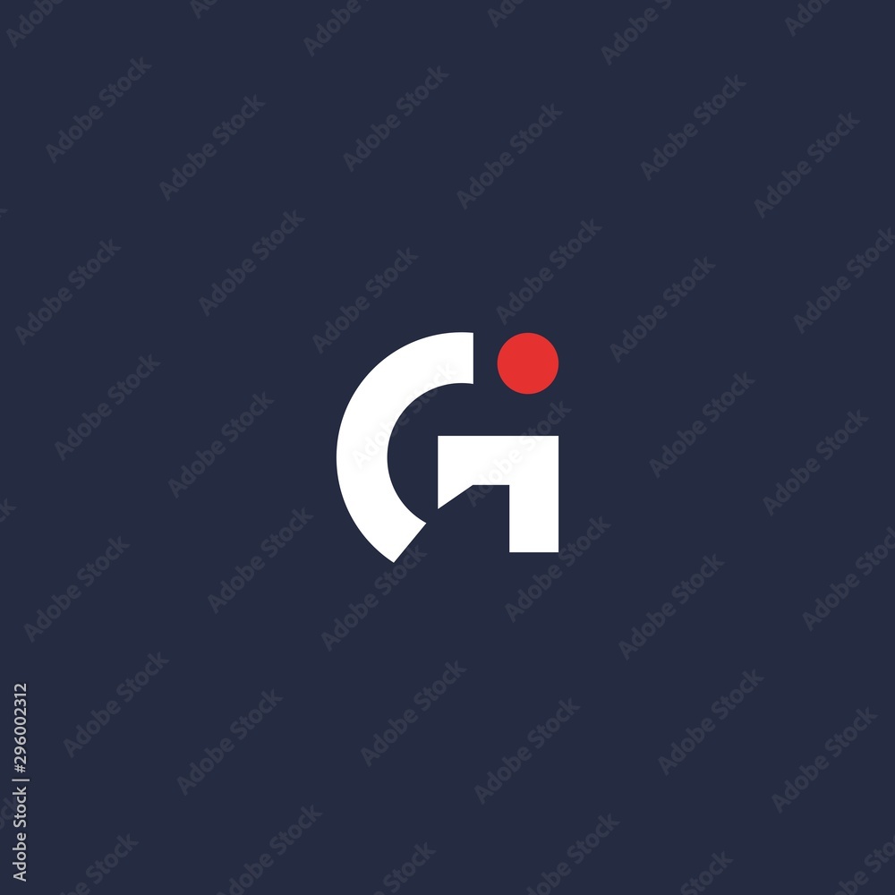 I G letter vector logo abstract Stock Vector | Adobe Stock