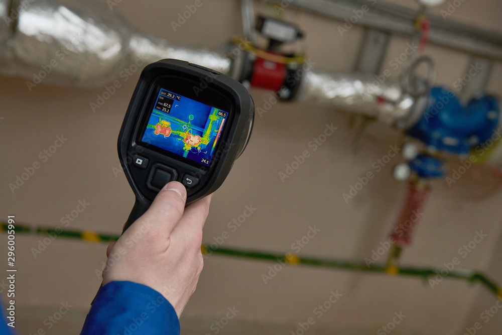 thermal imaging inspection of water pump equipment Stock Photo | Adobe ...
