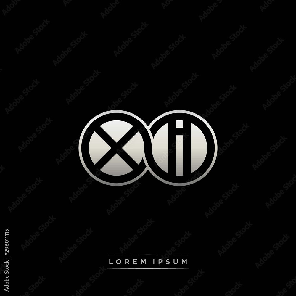 XI initial letter linked circle capital monogram logo modern template ...
