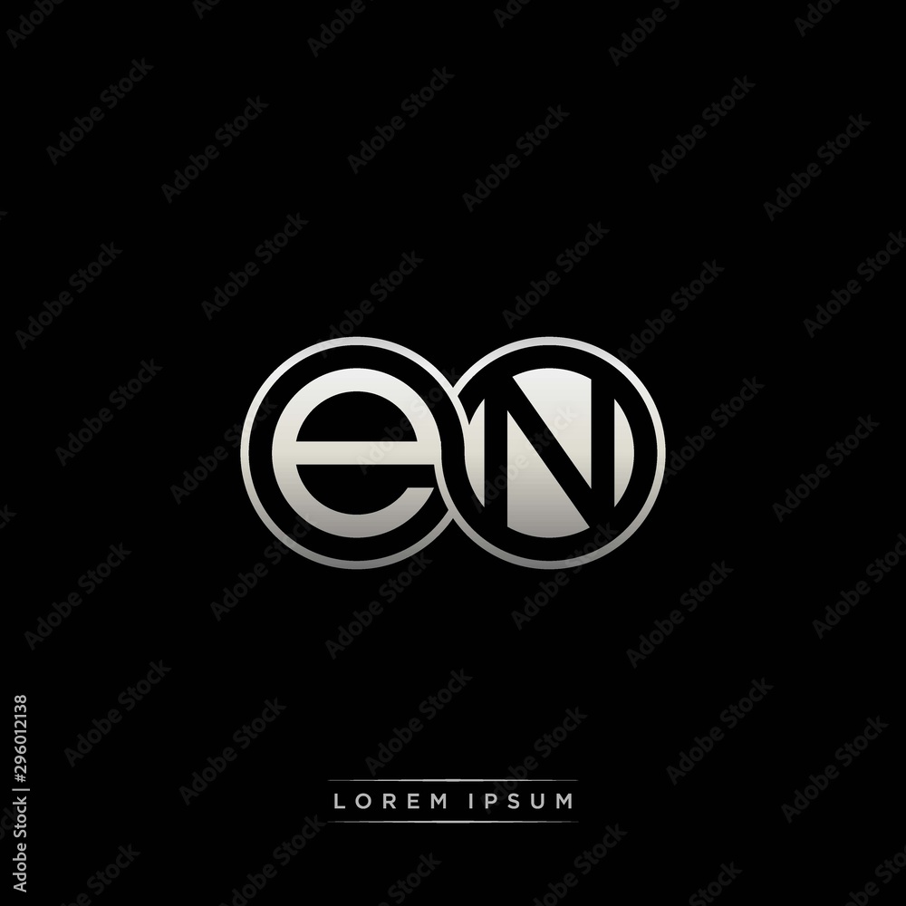EN initial letter linked circle capital monogram logo modern template ...