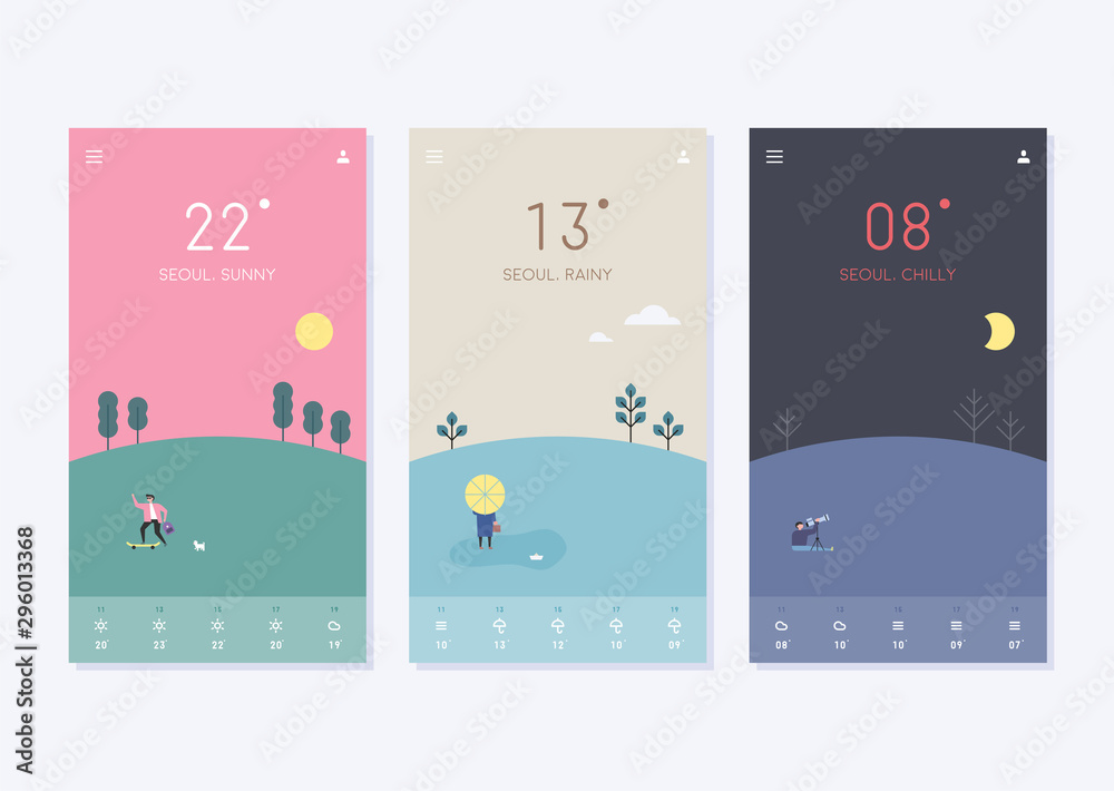 Simple natural background related to temperature. Cellphone App ...