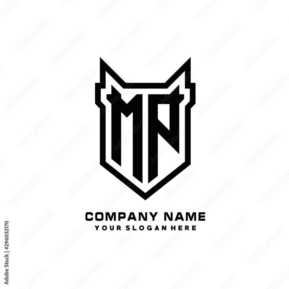 Initial letter MP Shield vector Logo Template Illustration Design ...