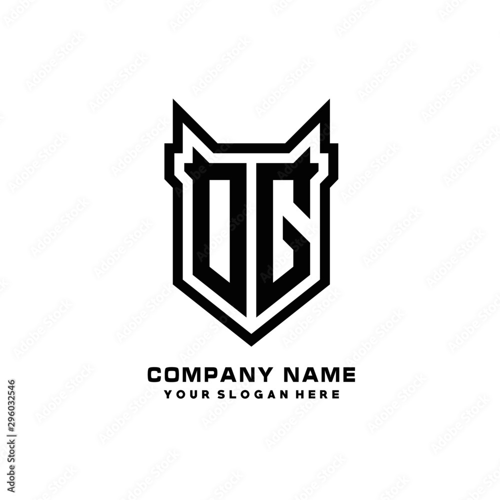 Initial letter OG Shield vector Logo Template Illustration Design ...
