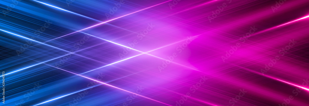Abstract neon background, blue and pink color, dynamic background with ...