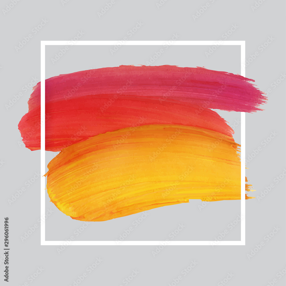 Vector craft label brush stroke backgrounds, paints for tags and stamps ...