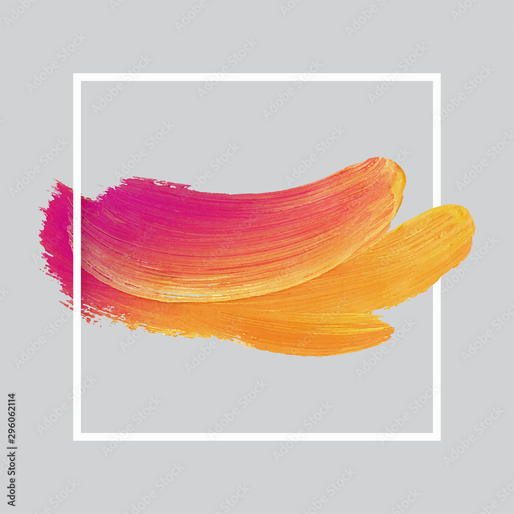 Vector craft label brush stroke backgrounds, paints for tags and stamps ...