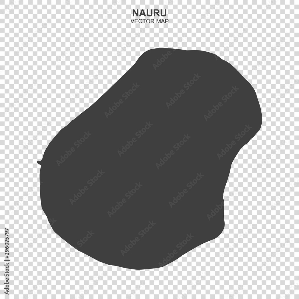 political map of Nauru isolated on transparent background Stock Vector ...