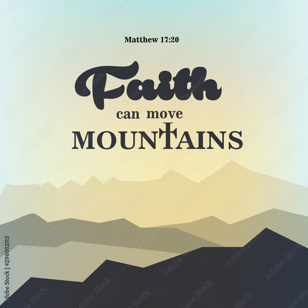 Bible quote design with landscape Stock Vector | Adobe Stock