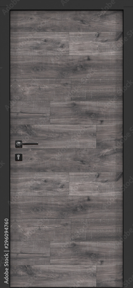 Door texture, grey wood color for loft style interior front view 3D ...