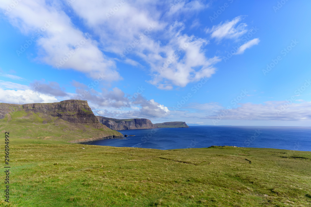 Beautiful scenery of the West Coast of Skye in the area known as ...