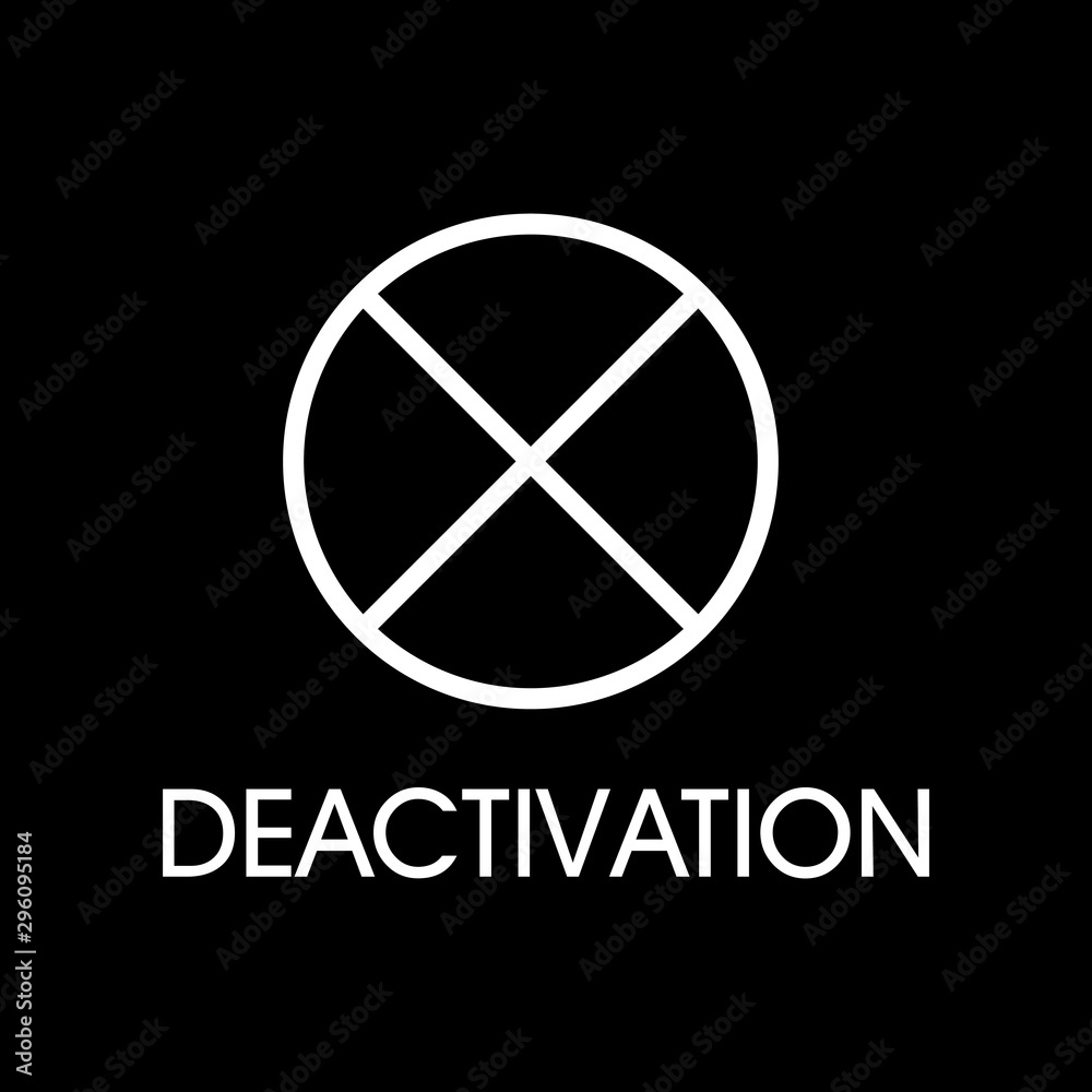 Vector logo, sign of deactivation and inactivity of the account Stock ...