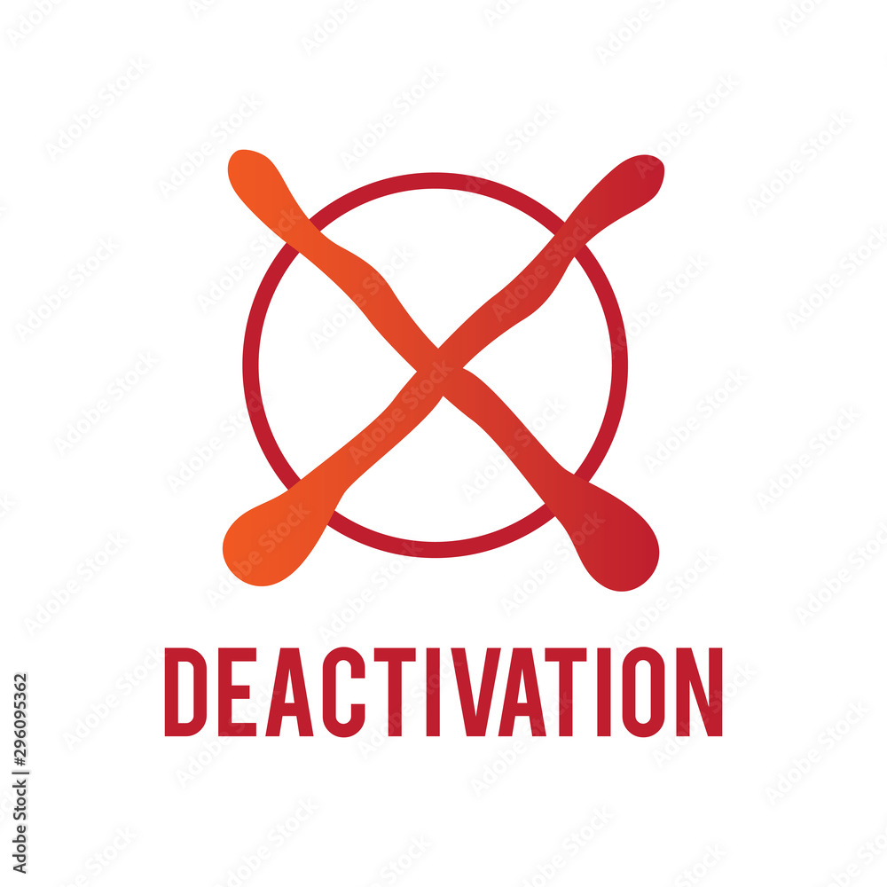 Photo & Art Print Vector logo, sign of deactivation and inactivity of ...