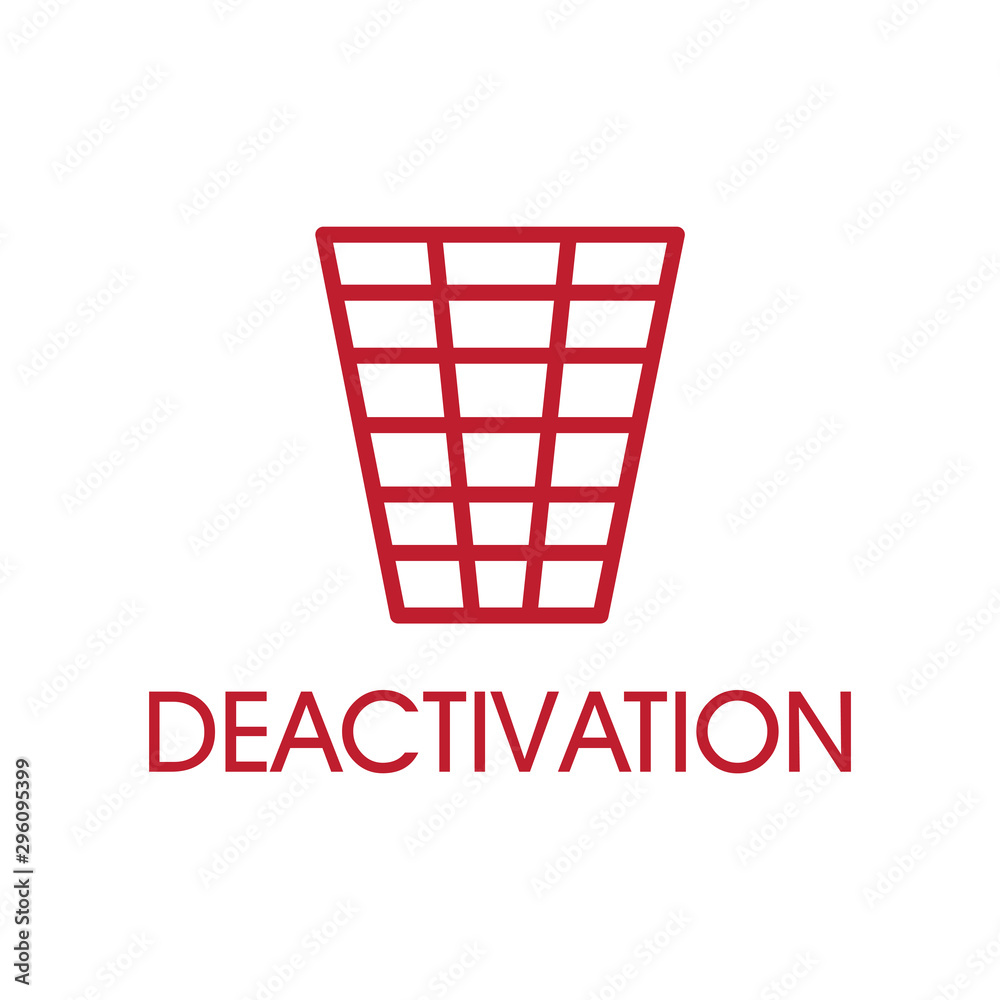 Vector logo, sign of deactivation and inactivity of the account Stock ...