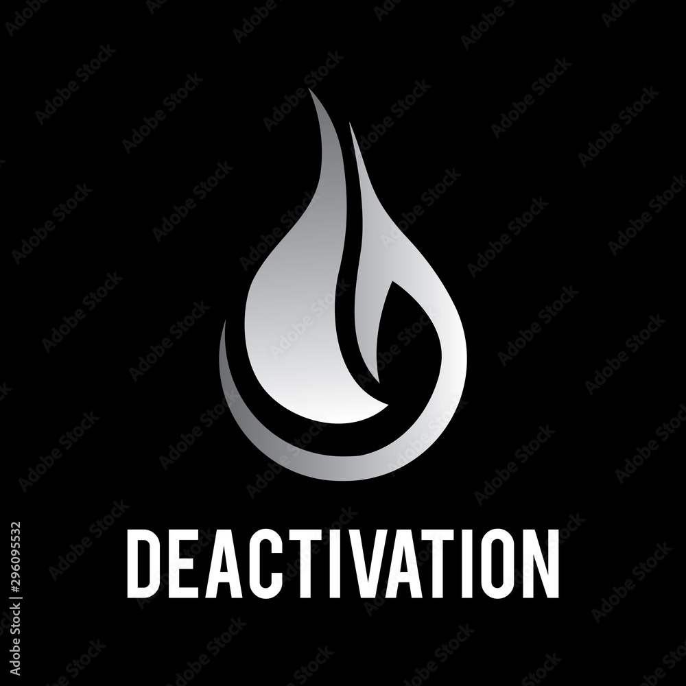 Vector logo, sign of deactivation and inactivity of the account Stock ...