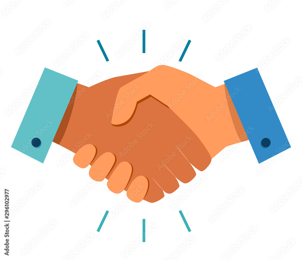 Business handshake icon. Handshake of business partners. Business ...