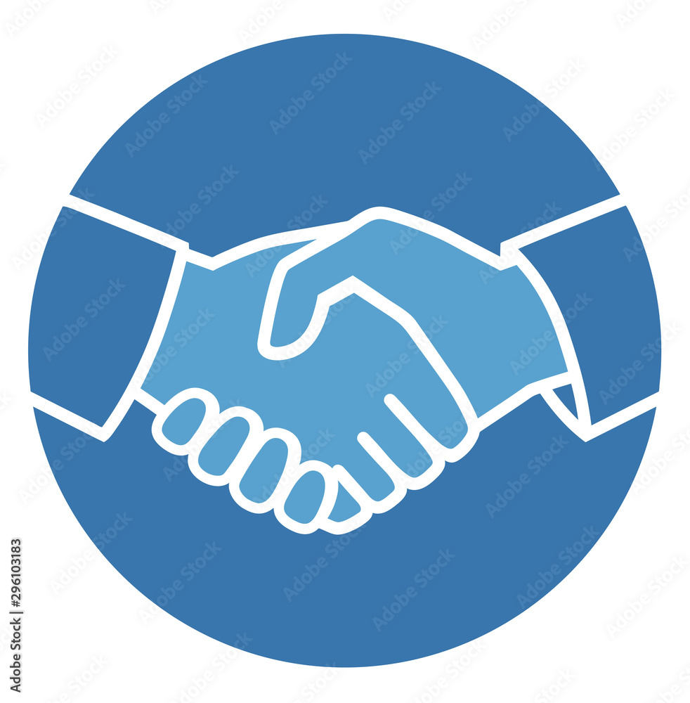 Handshake Icon Blue