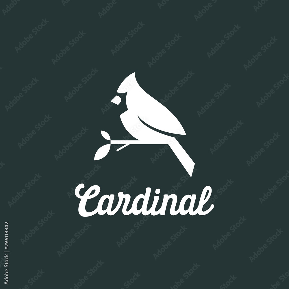 cardinal silhouette logo vector illustration Stock Vector | Adobe Stock