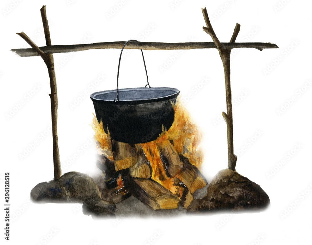 Campfire Cooking Clipart