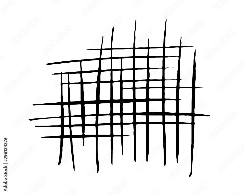 Hatching texture hand painted with black ink brush stroke Stock Vector ...