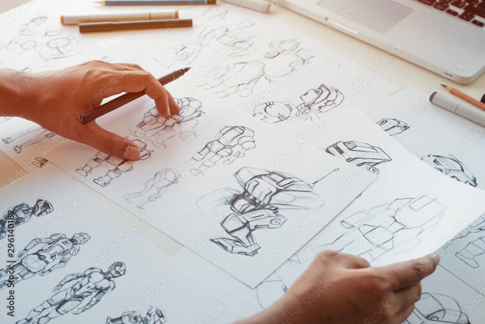 Animator designer Development designing drawing sketching development ...