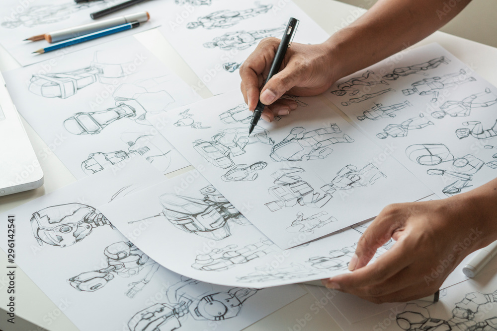 Animator designer Development designing drawing sketching development ...