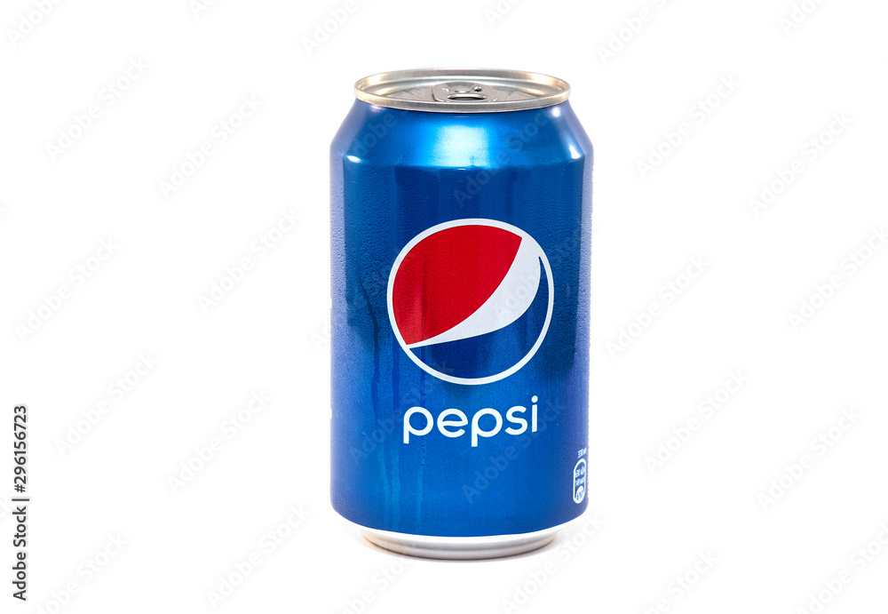 BERLIN - JUN 03: Wet Can of Pepsi or Pepsi Cola Beverage isolated on ...