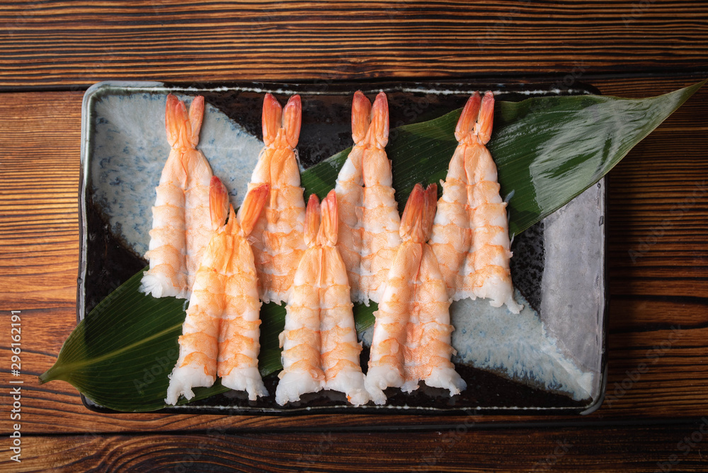 steamed shrimp for japanese sushi Stock Photo | Adobe Stock
