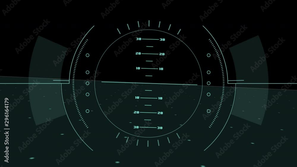 Gyroscopic Airplane HUD Heads Up Display with Transparent Background ...