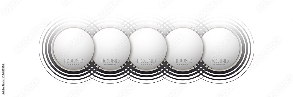 5 components chart make up something. Modern business circle ...