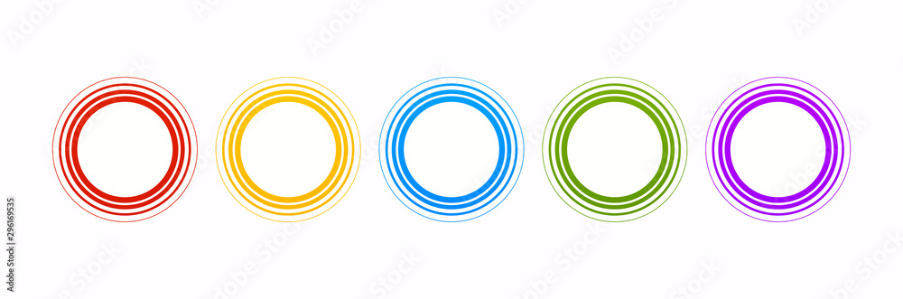 5 components chart make up something. Modern business circle ...