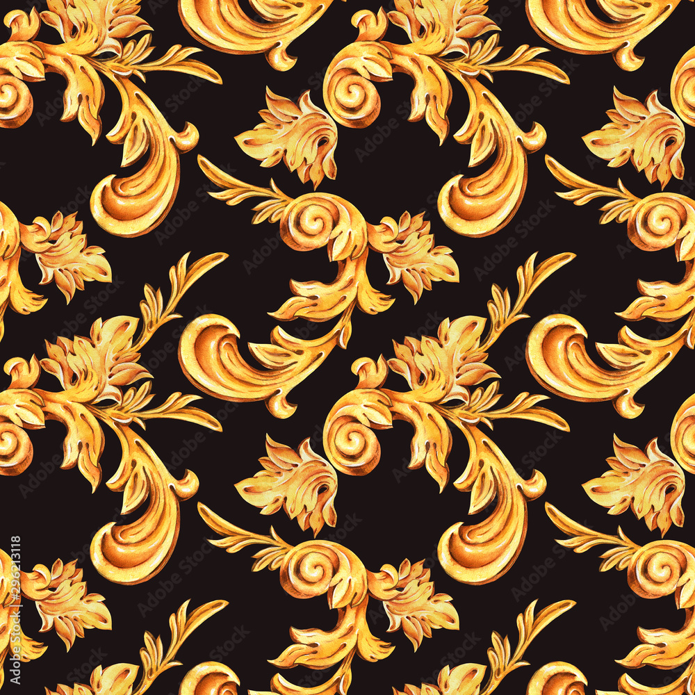 Gold Baroque Pattern