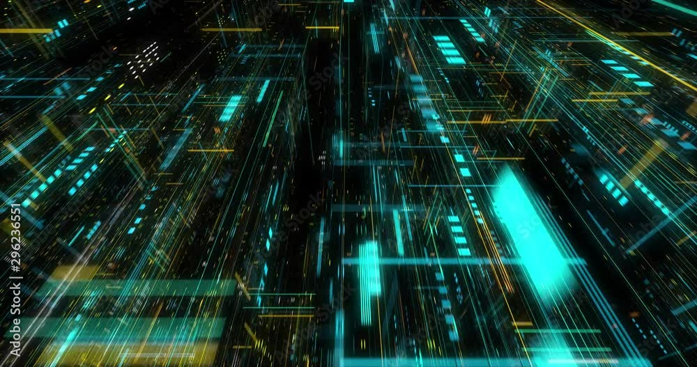 AI artificial intelligence and ML machine learning abstract concept ...