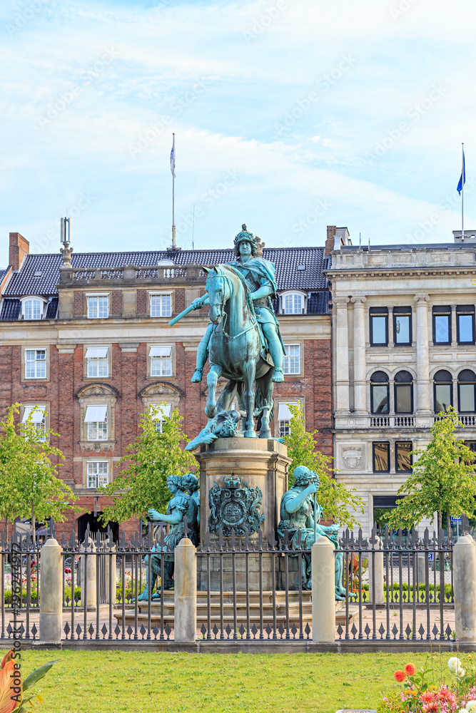 Copenhagen, Denmark. Equestrian statue, King Christian V - The first ...