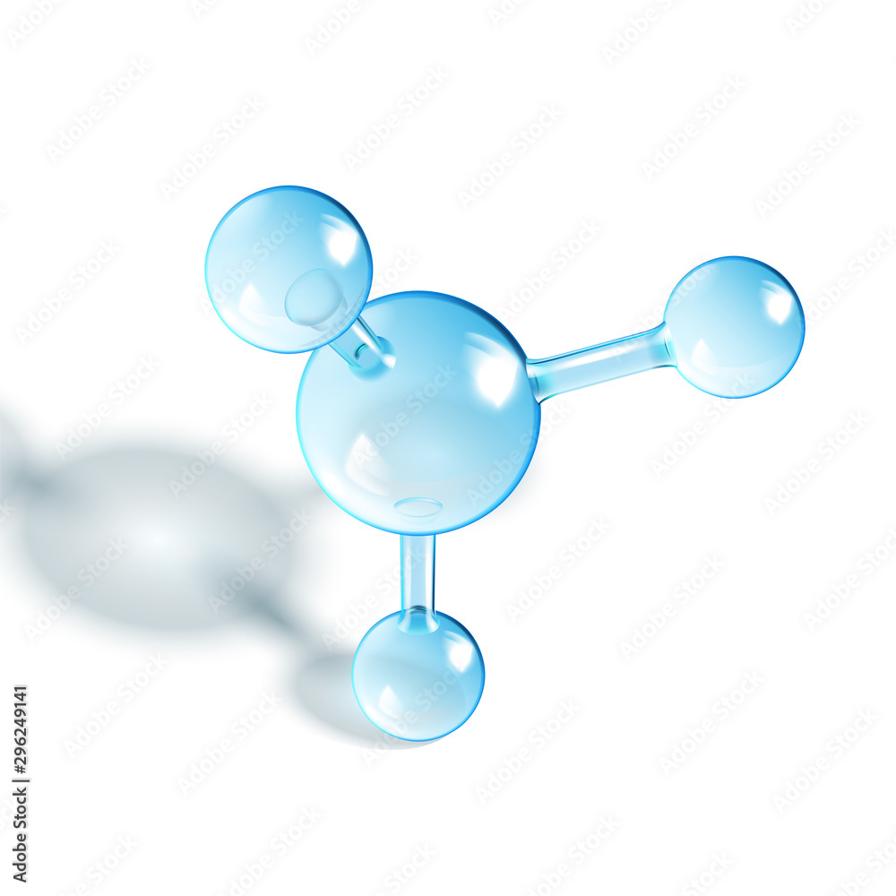 Gas Molecules 3d
