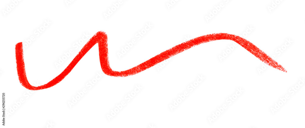 Red pencil scribble on white background, top view Stock Illustration ...