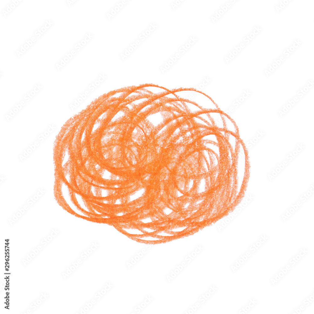 Orange Pencil Scribble