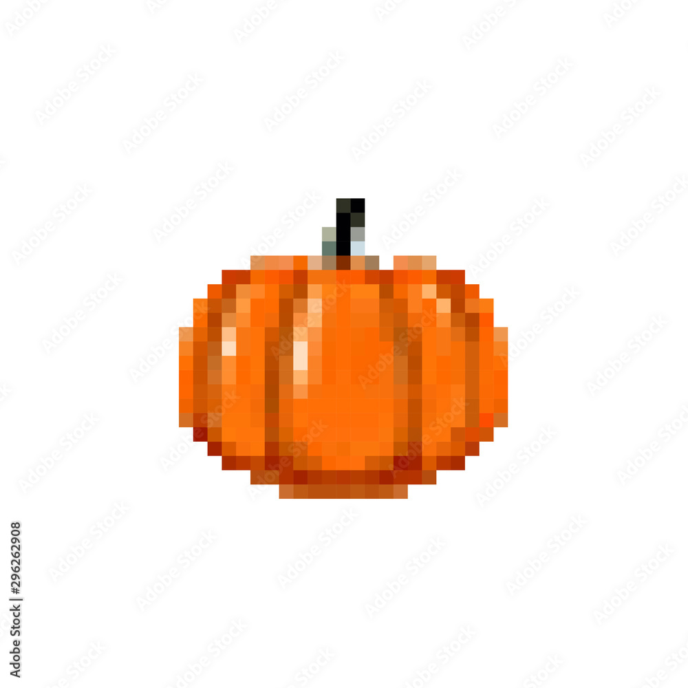 Vector pixel art pumpkin template. Stock Vector | Adobe Stock