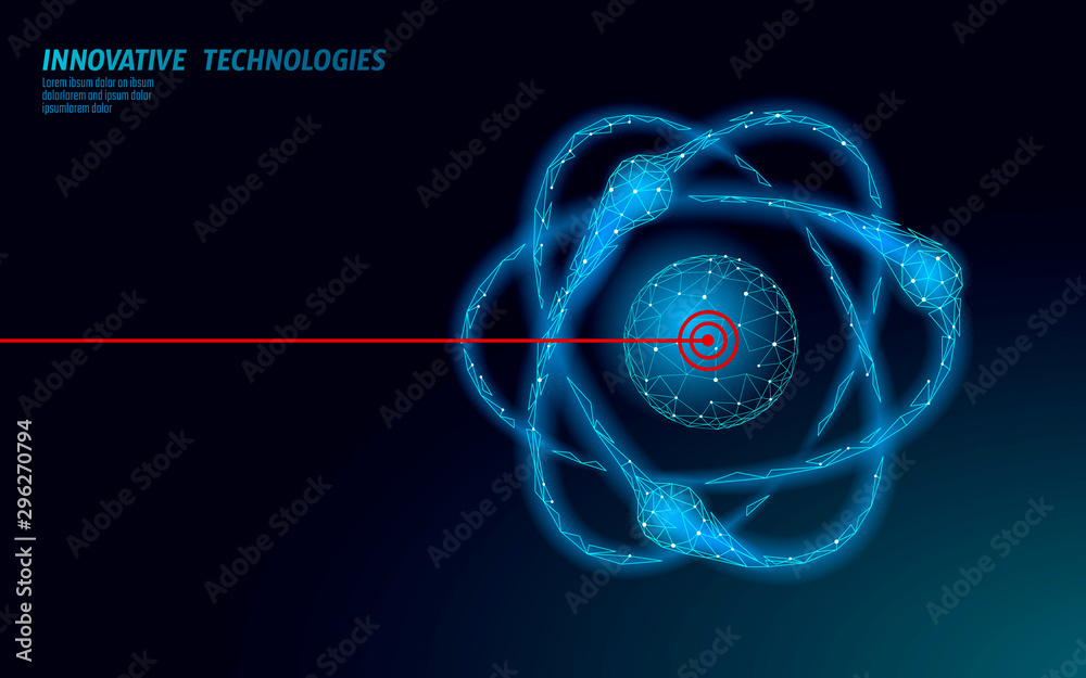 3D atom accelerator particle collider. Science physics atomic power ...