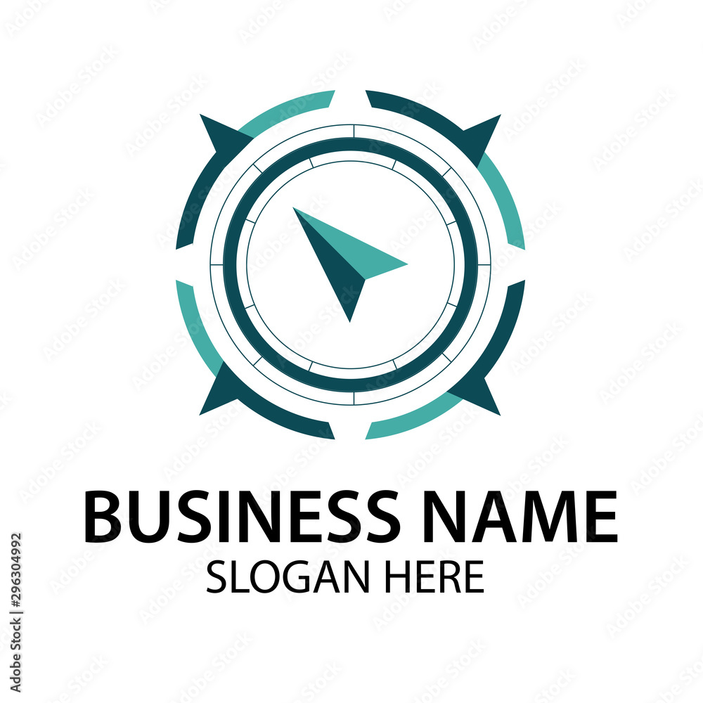 simple compass vector logo design illustration inspiration template ...