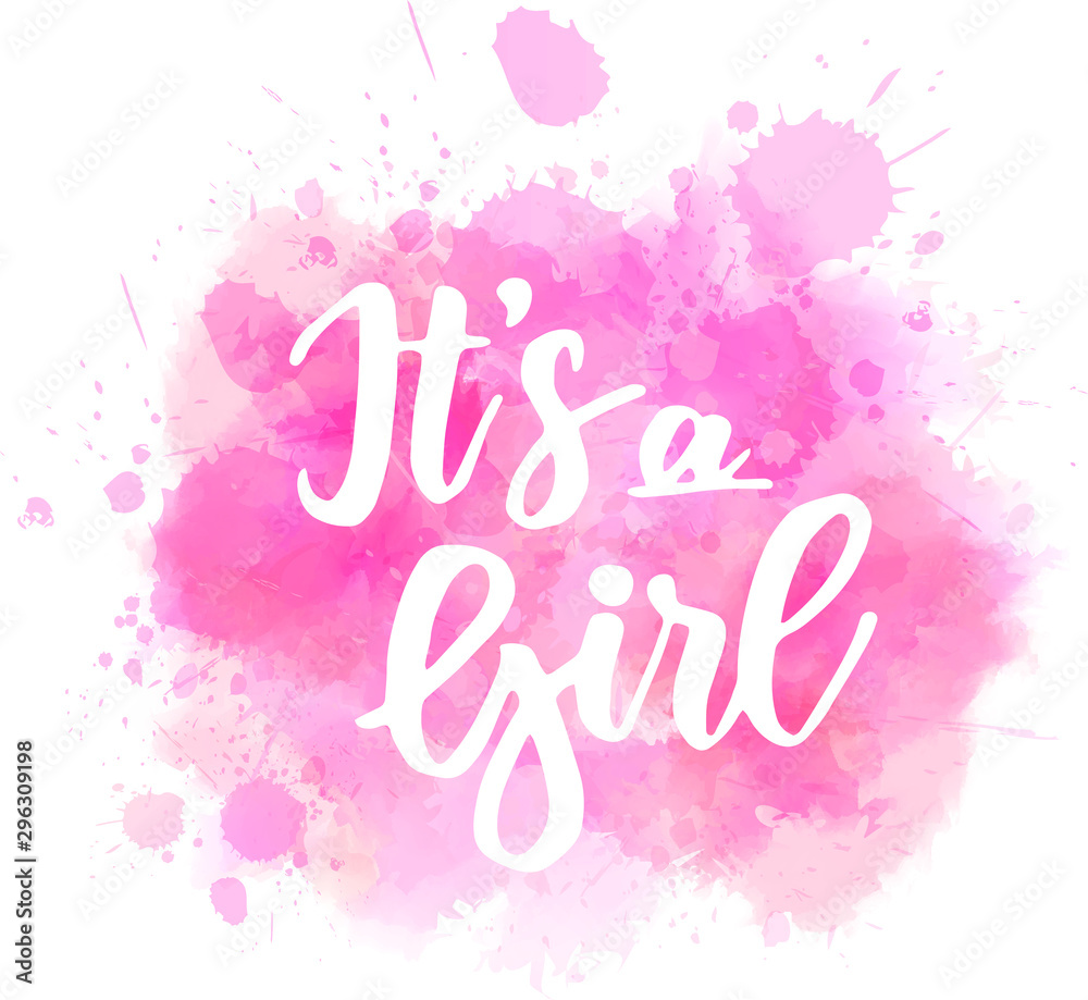 It's a girl lettering vector de Stock | Adobe Stock