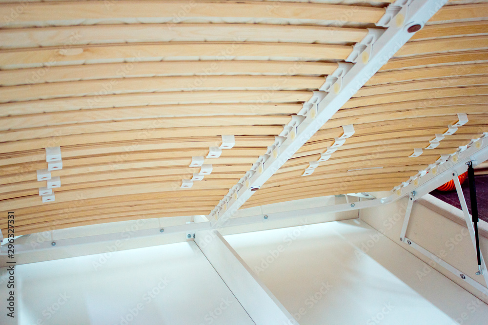 Orthopedic bed base. Wooden armor double bed, lattice base, bed frame ...