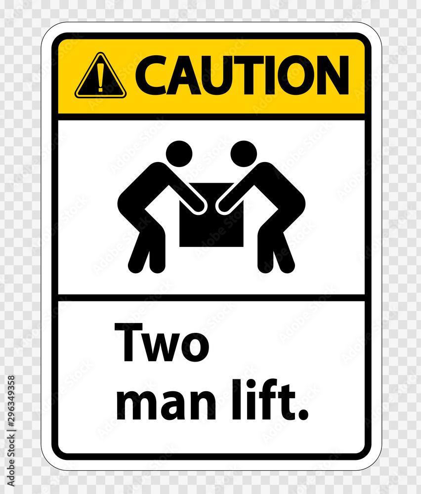 Two man lift Symbol Sign Isolate on transparent Background,Vector ...