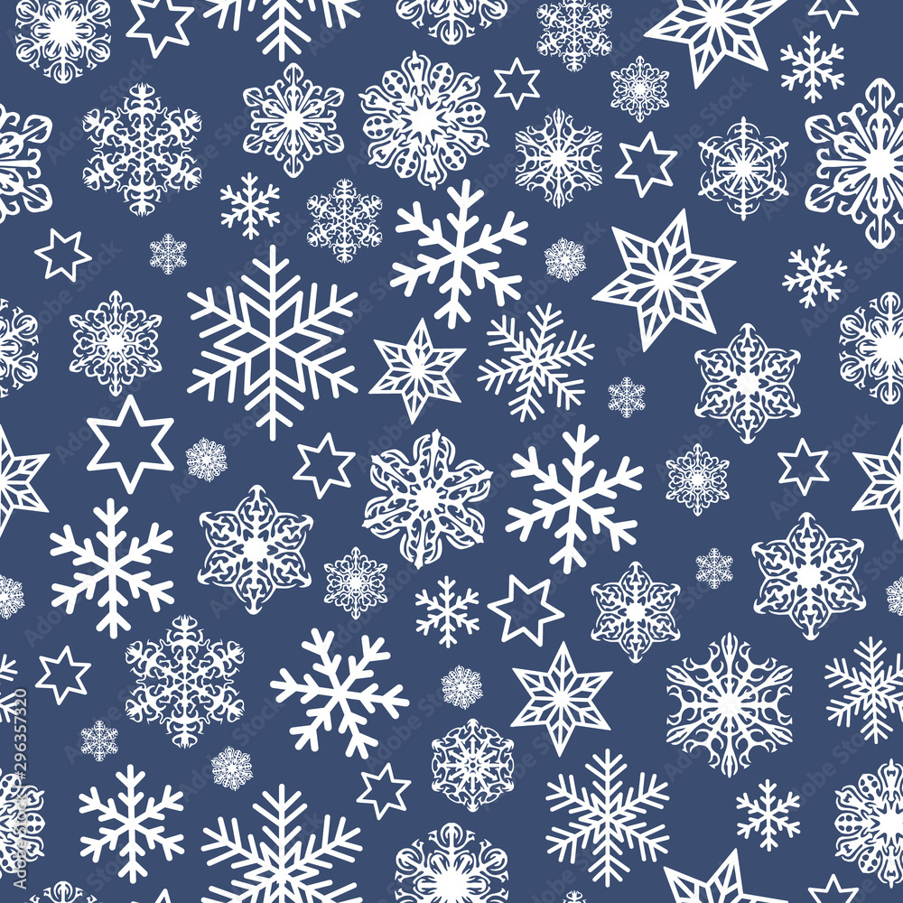 Blue Snowflake Wrapping Paper